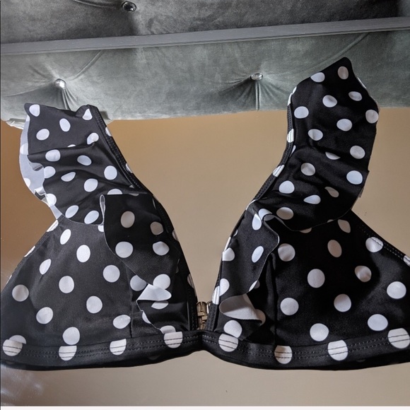 Callie Lives | Swim | Callie Polka Dot Bikini Black White Swimsuit Xl ...